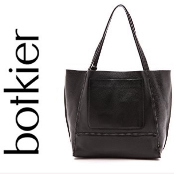 Botkier | Bags | Nwt Botkier Genuine Pebble Leather Soho Tote Black ...